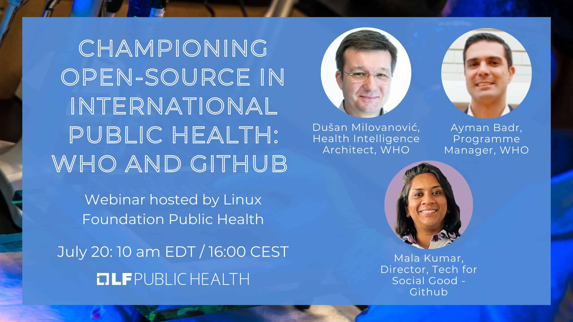 Championing Open-Source in International Public Health: WHO and GitHub - Linux Foundation Public ...